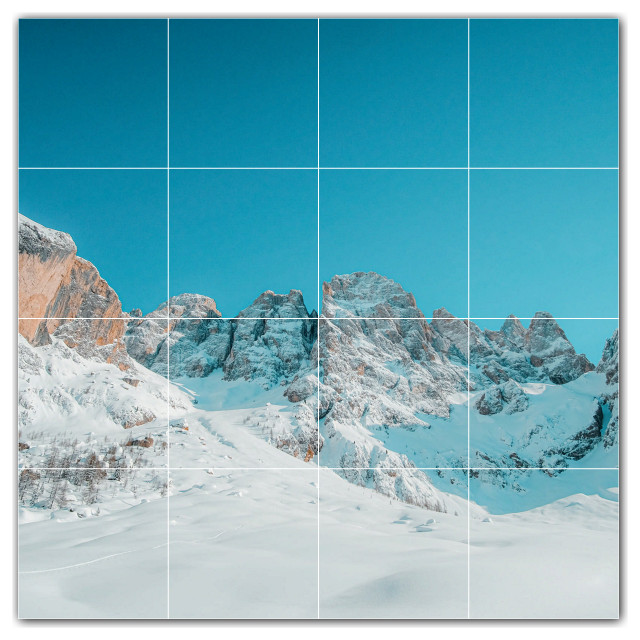 Mountains Ceramic Tile Wall Mural HZ500858, 17" Wide x 17" High ...