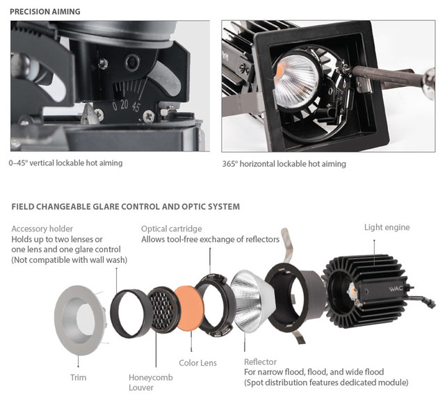 Volta 2" LED Square IC Rated Airtight Recessed Housing 15W Chicago ...