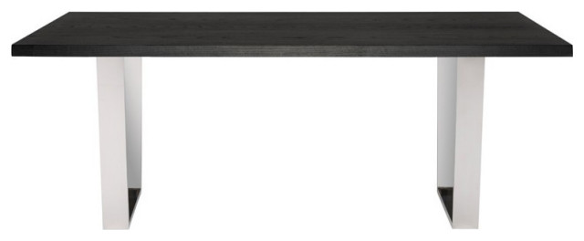 Lazzaro Dining Table onyx top brushed stainless 78" - Contemporary - Dining Tables - by Virgil ...