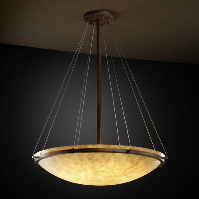 36-inch Round Pendant Bowl w/ RING - Transitional - Pendant Lighting ...