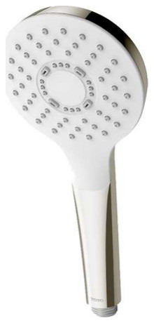 TOTO 4in Round Single-Spray Hand Shower with Rubber Nozzles, Comfort ...