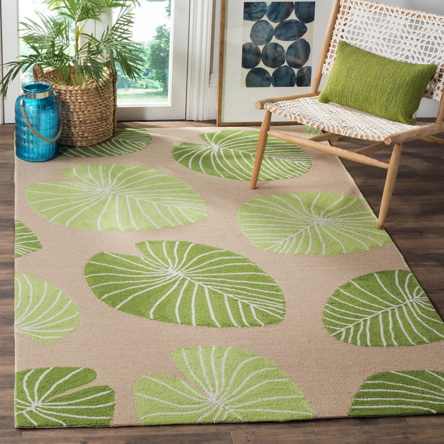 Safavieh Martha Stewart Lily Pad Rug, Brown Alpaca, 3'x5' - Tropical ...