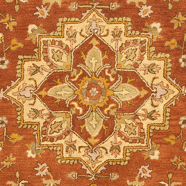 Safavieh Heritage Hg345A Rust, Gold Area Rug, 2'0" x 3'0 ...