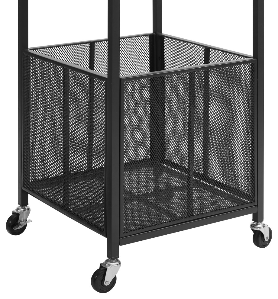 Grady Outdoor Storage Towel Valet Gray - Transitional - Towel Racks ...