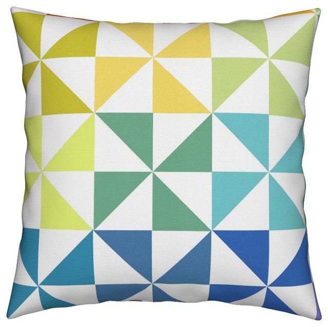 Bright Colors Rainbow Spectrum Baby Pinwheel Throw Pillow ...