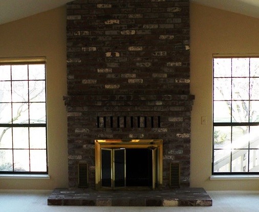 Fireplace was in the way of our million dollar golf course view.