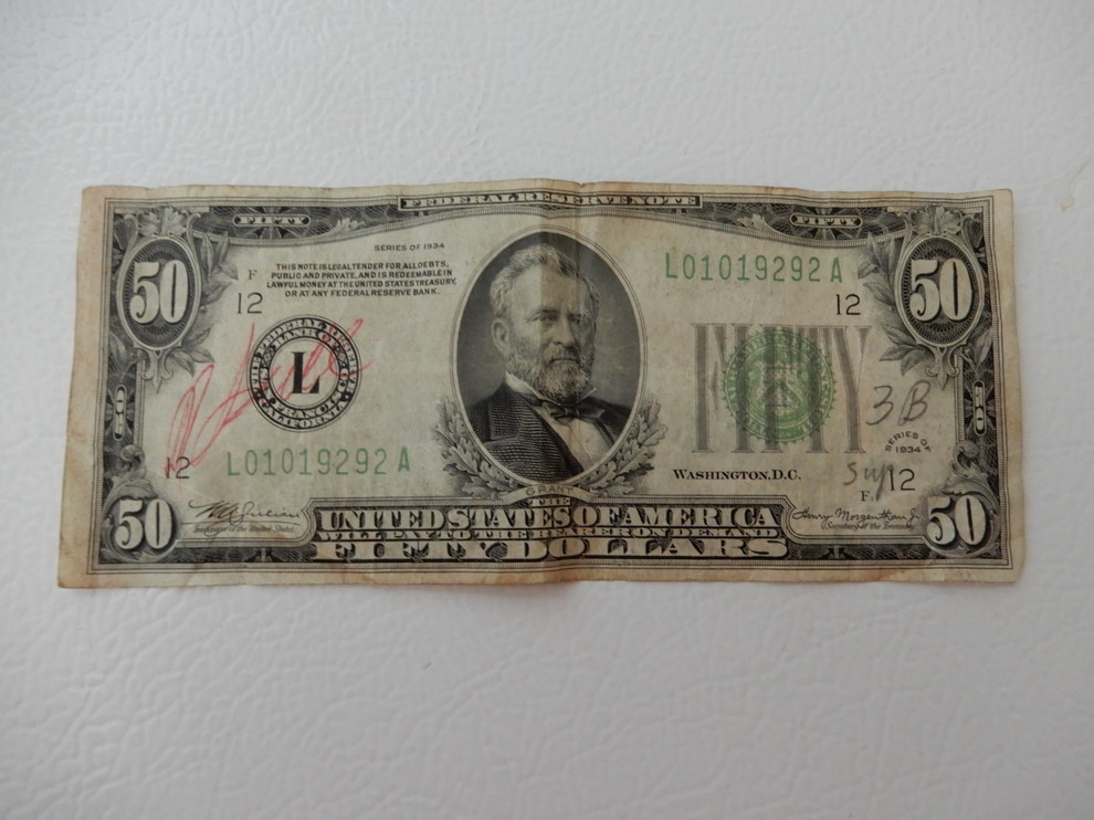 1934 $50 bill, what's it worth?
