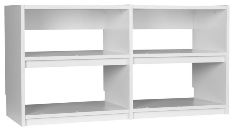 Pemberly Row Contemporary Small Cubby Unit in White Aquaseal ...