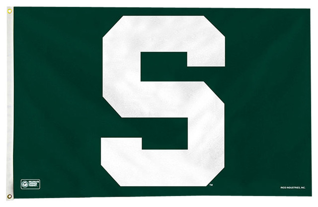 Michigan State, 3'x5' NCAA Polyester Flag - Traditional - Flags And ...
