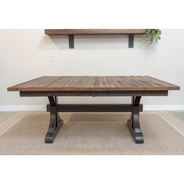 Pathway Reclaimed Barnwood Extendable Dining Table, 48x96 - Rustic ...