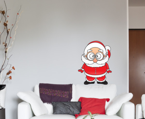 Christmas Santa Vinyl Wall Decal ChristmasSantaUScolor025, 36 in ...
