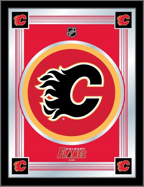 Calgary Flames Logo Mirror - Contemporary - Wall Accents - by Holland ...