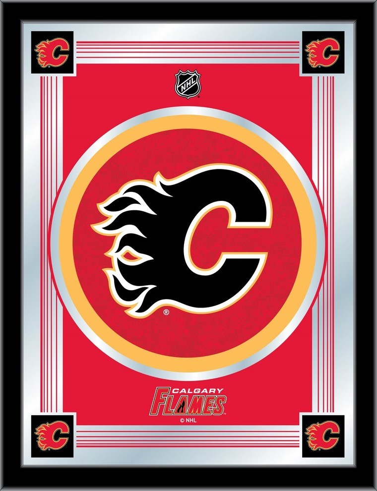 Calgary Flames Logo Mirror - Contemporary - Wall Accents - by Holland ...