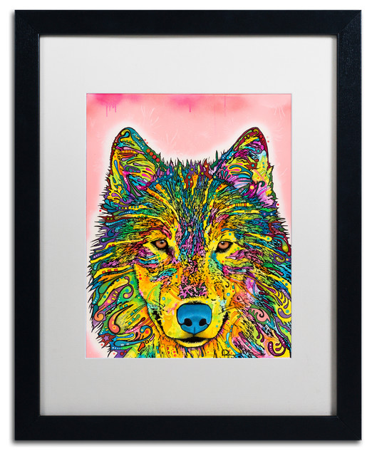 Dean Russo 'Wolf' Framed Art, 11x14, Wood Frame, White Mat, 16x20 ...
