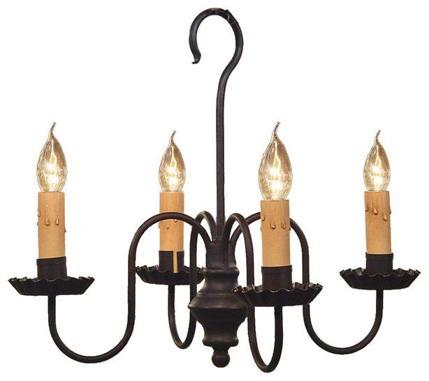 Peppermill Wrought Iron Chandelier by Katie's, Black - Traditional ...