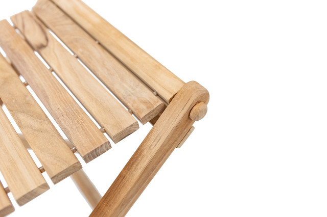 Nordic Style Teak Folding String Seat - Asian - Outdoor Folding Chairs ...