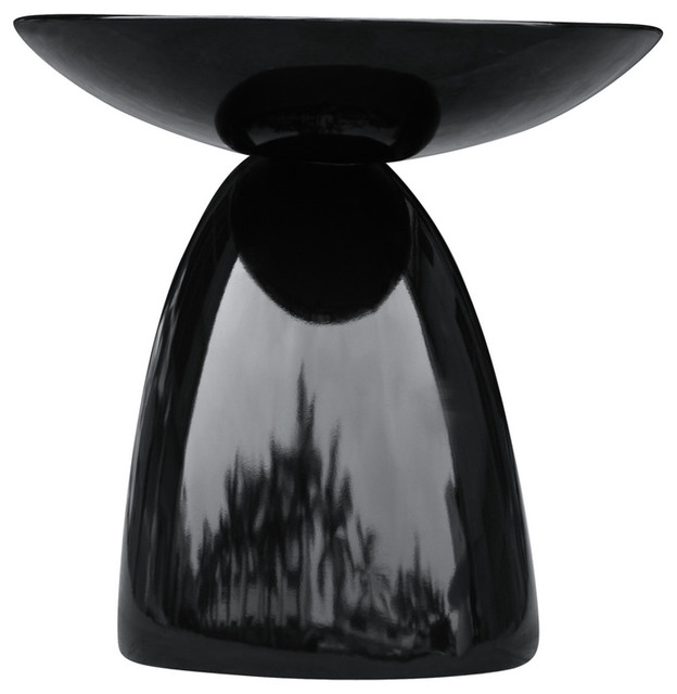 Modern Classics Oval End Side Table, Black, 20"H x 23"W x 23"D ...