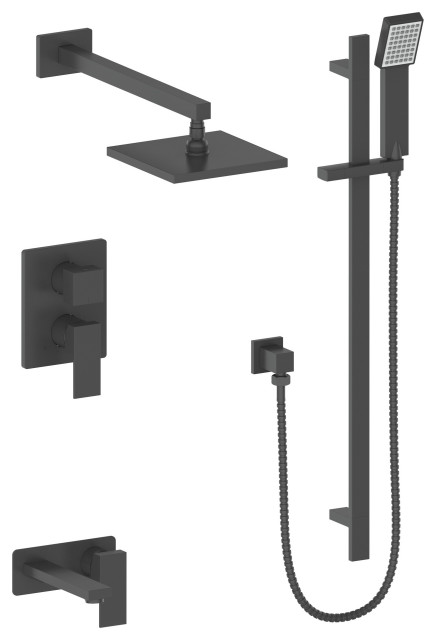 ZLINE Bliss Shower System, Matte Black, BLS-SHS-MB - Contemporary - Tub ...