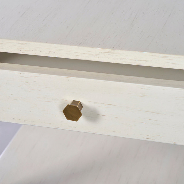 Classic Narrow Side Table Drift White - Transitional - Side Tables And ...