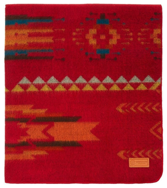 Ultra Soft Red Southwest Handmade Throw Blanket - Southwestern - Throws ...