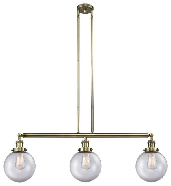 3-Light Beacon 40" Island Light - Industrial - Kitchen Island Lighting ...