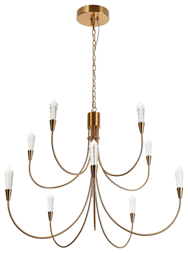 LNC 10-Light Modern LED Candle Chandeliers - Contemporary - Chandeliers ...