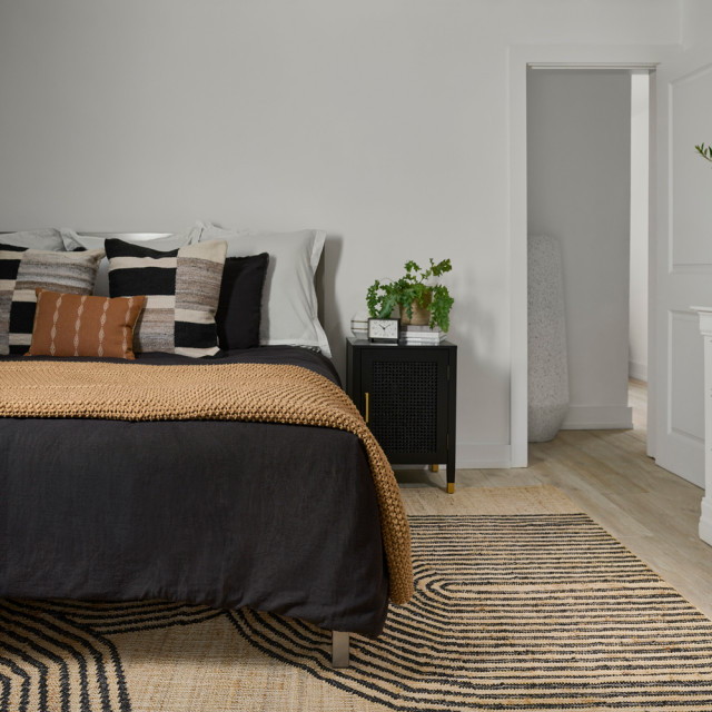 Abstract Arches Natural and Black Jute and Wool Rug, 8' X 10 ...