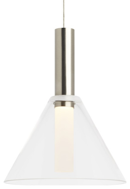Tech Lighting FJ Mezz Pendant, Clear/Satin Nickel LED 700FJMEZCS-LED930 ...