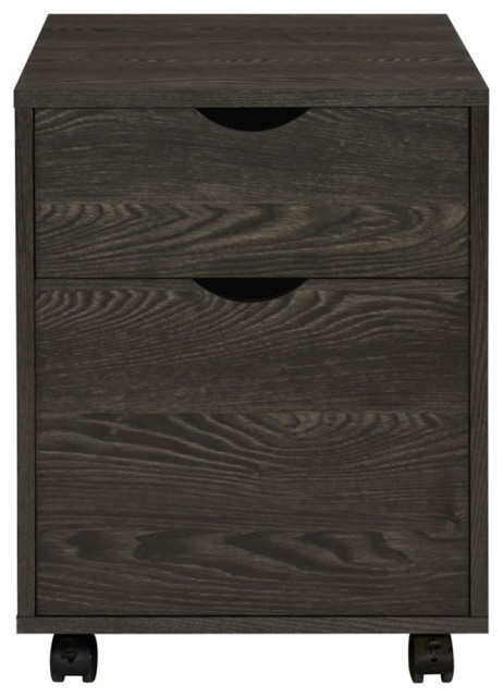 Coaster Noorvik 2-drawer Modern Wood Mobile File Cabinet Dark Oak ...