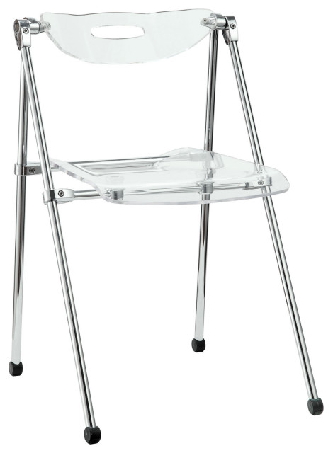 Telescope Acrylic Folding Chair, Clear - Modern - Dining Chairs - by ...