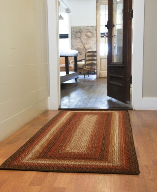 Homespice Decor Russet Country Primitive Jute Braided Rug, 1'8" X 2'6 ...