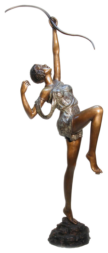Female Archer Bronze Sculpture - Contemporary - Decorative Objects And ...