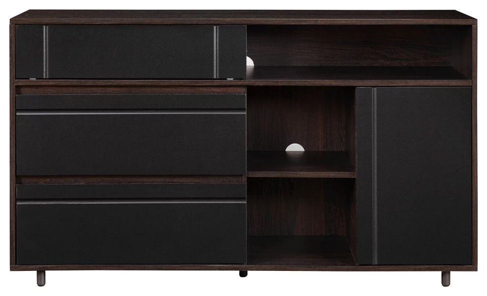 Contemporary Sideboard, Multiple Drawers & Plenty Storage Space, Dark ...
