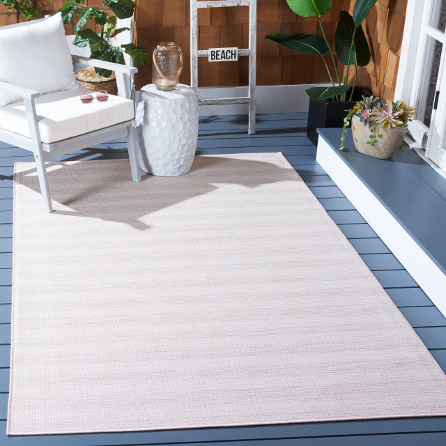 Safavieh Hampton Htn231U Striped Rug, Light Pink, 9'x12' - Contemporary ...