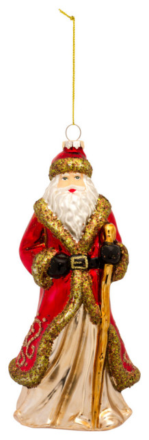 Santa Ornament, 6-Piece Set - Traditional - Christmas Ornaments - by ...