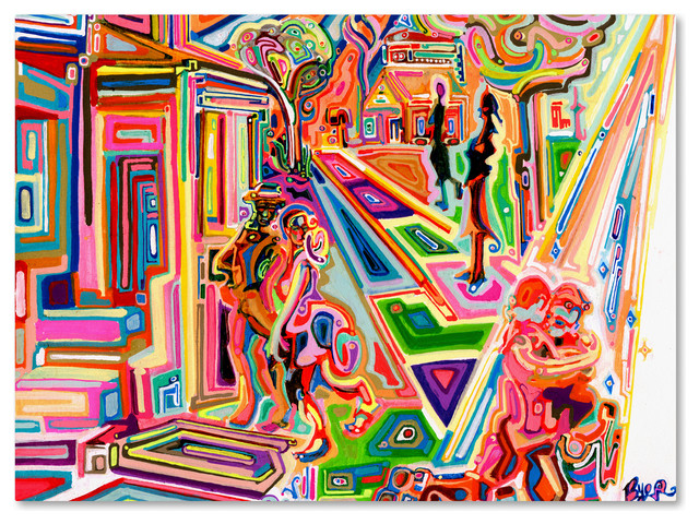 Josh Byer 'Street Light' Canvas Art, 19"x 14" - Contemporary - Prints ...