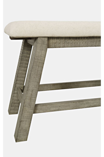 Telluride Rustic Farmhouse Solid Wood Upholstered 85 Counter Height ...