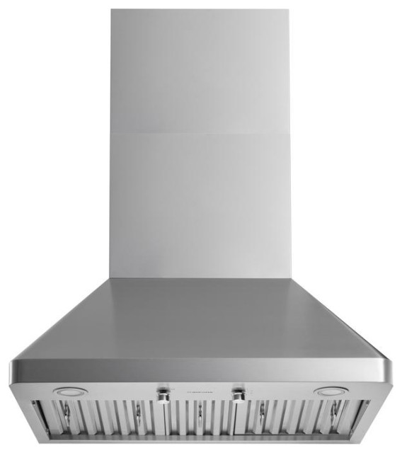 30 in. Ducted Wall Mount Range Hood 1000CFM in Stainless Steel ...