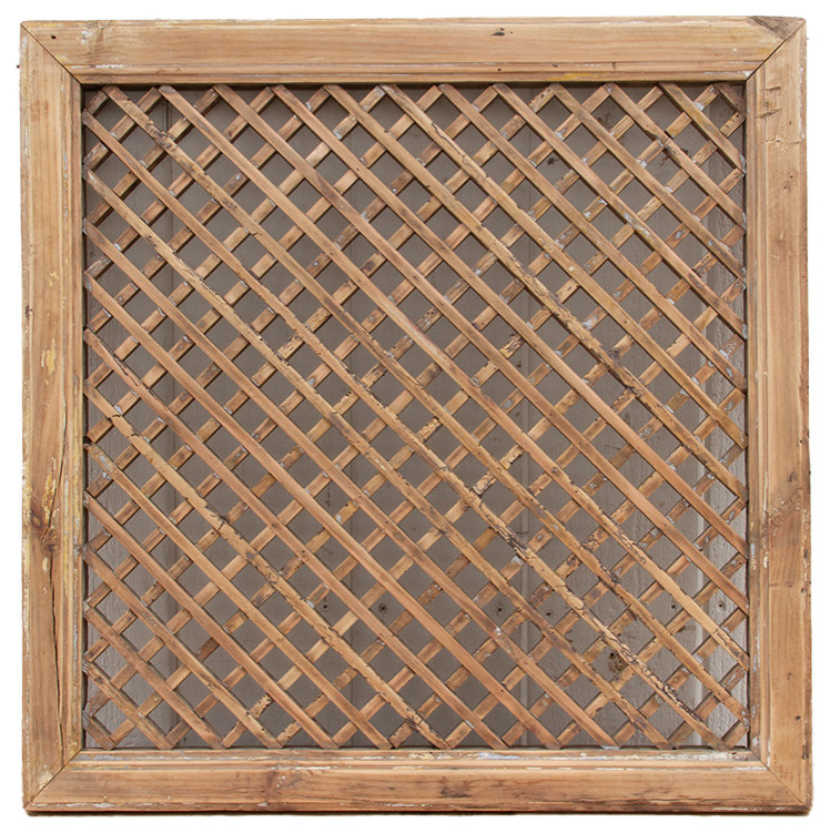 Bleached Wood Antique Lattice Window - Asian - Exterior Shutters - by ...