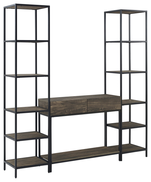 Jacobsen 3-Piece Entertainment Set Console Table and 2 Narrow Etageres ...