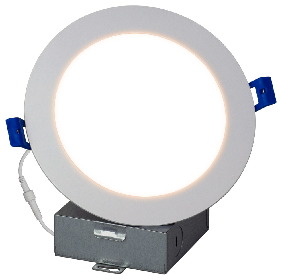 6" INCH LED CANLESS DOWNLIGHT WITH CCT COLOR TURN SWITCH 3000K, 4000K ...