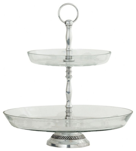 Elk Home Evette - 12" Cake Stand, Silver/Clear/Clear Finish ...