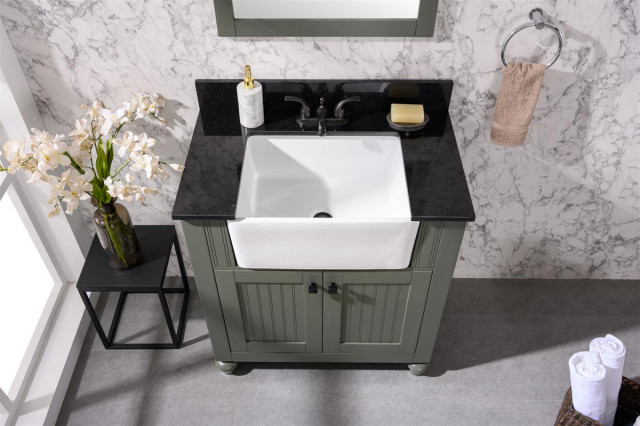 30" Pewter Greensink Vanity Without Faucet - Traditional - Bathroom Vanities And Sink Consoles ...