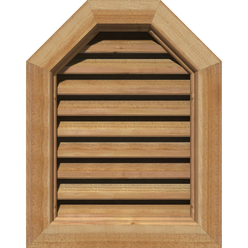 Arch Top Gable Vent, Western Red Cedar Gable Vent With 1"x4" Flat Trim ...