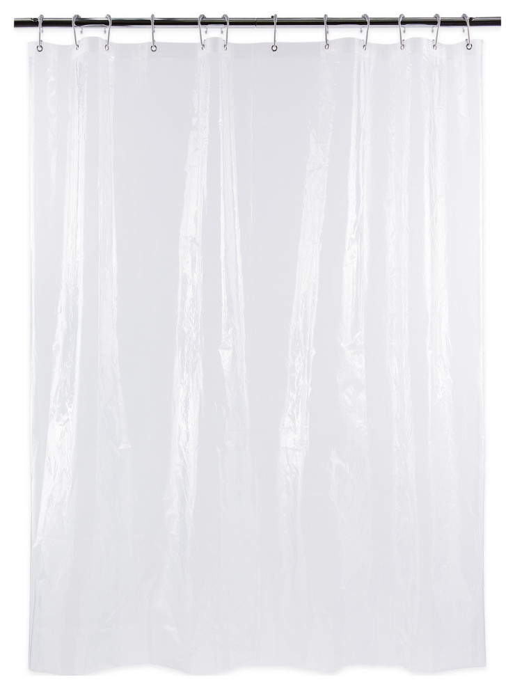 J&M Solid Clear Shower Curtain 70x72 - Contemporary - Shower Curtains ...