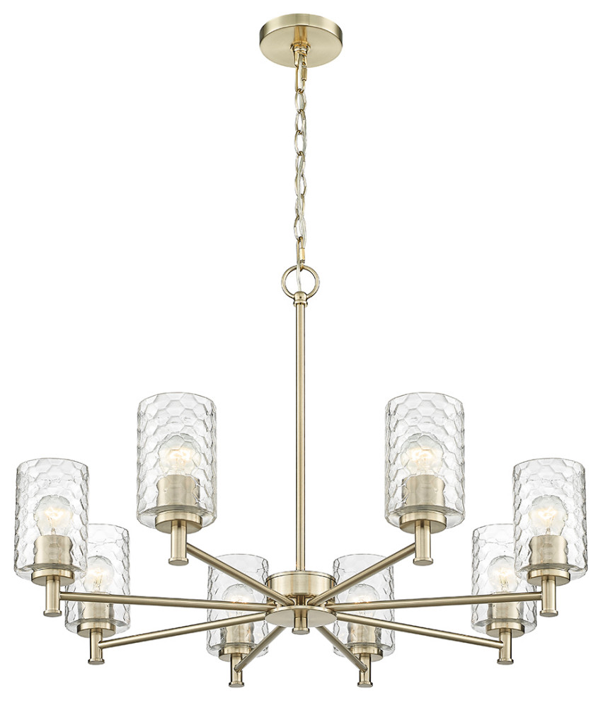 Ashli 8 Light 32" Modern Gold Chandelier - Transitional - Chandeliers ...