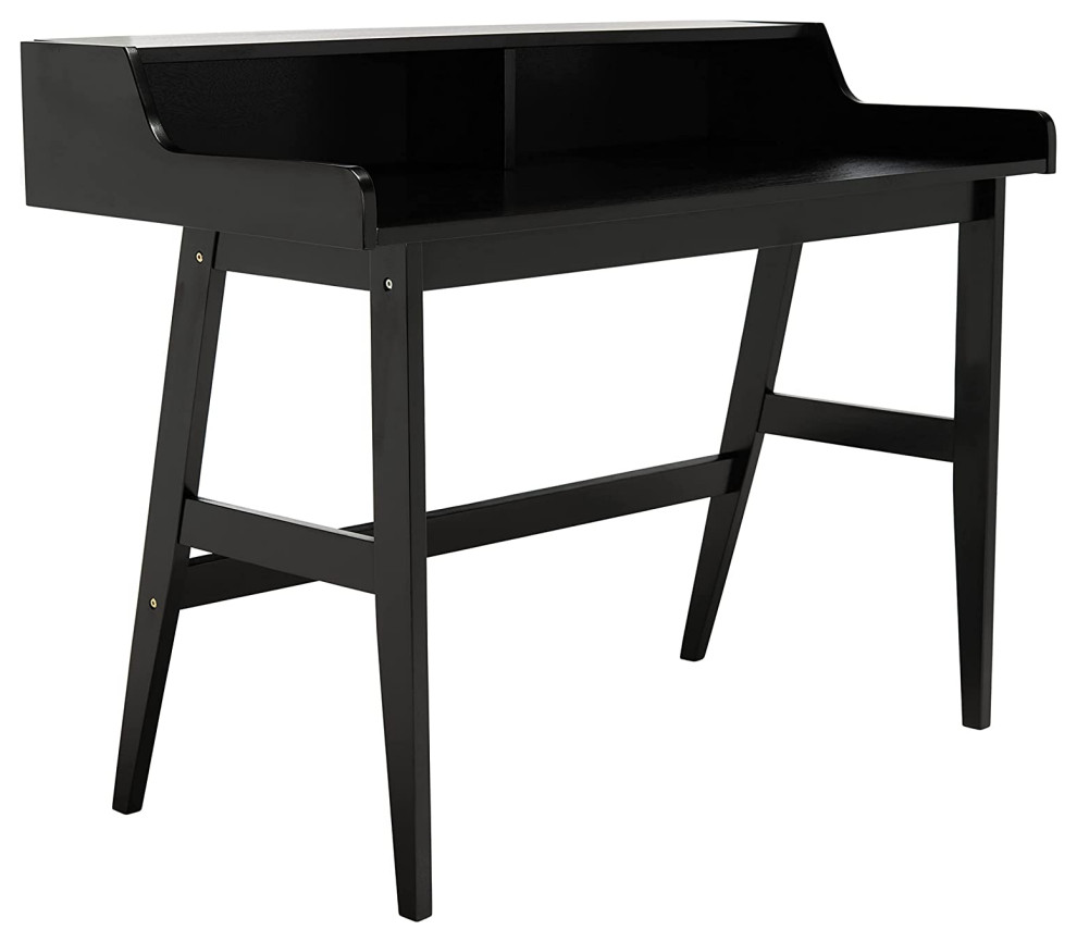 Contemporary Desk, Top With Raised Shelf and 2 Compartments ...
