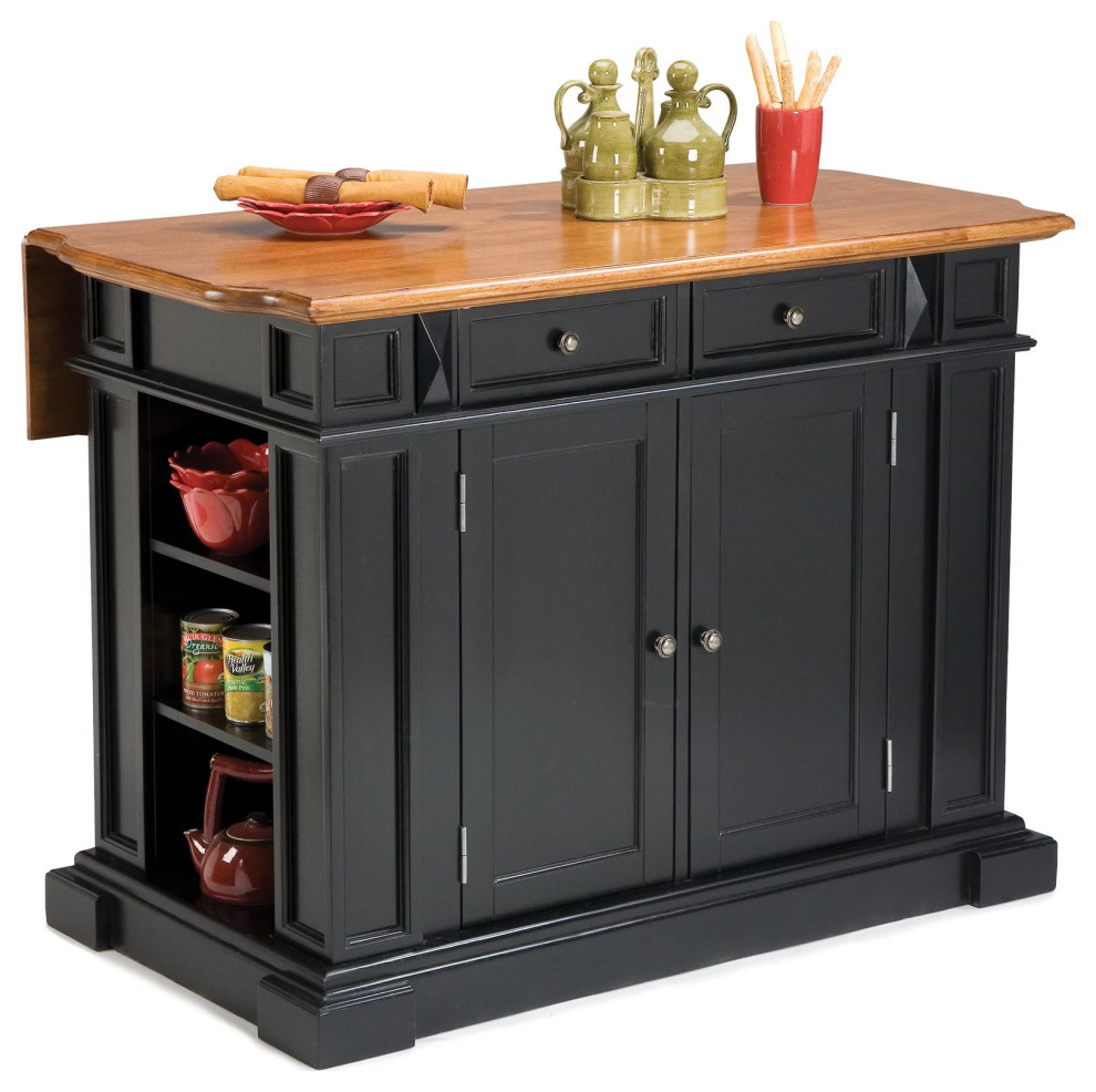Classic Kitchen Island, Ample Storage & Top With Drop Leaf ...