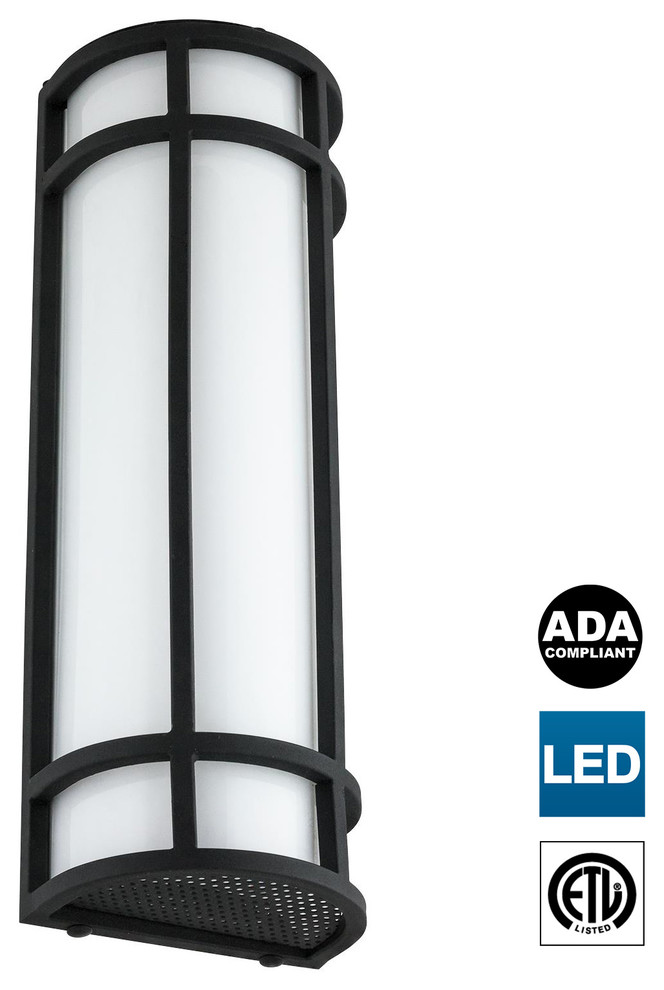 Sunlite LED 18" Mission Style Sconce, 20W, Indoor/Outdoor, 3000K Warm ...