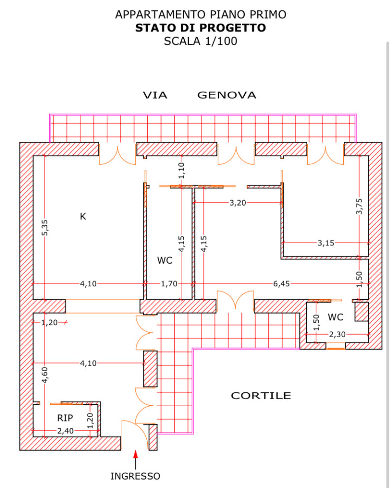 Distribuzione spazi interni
